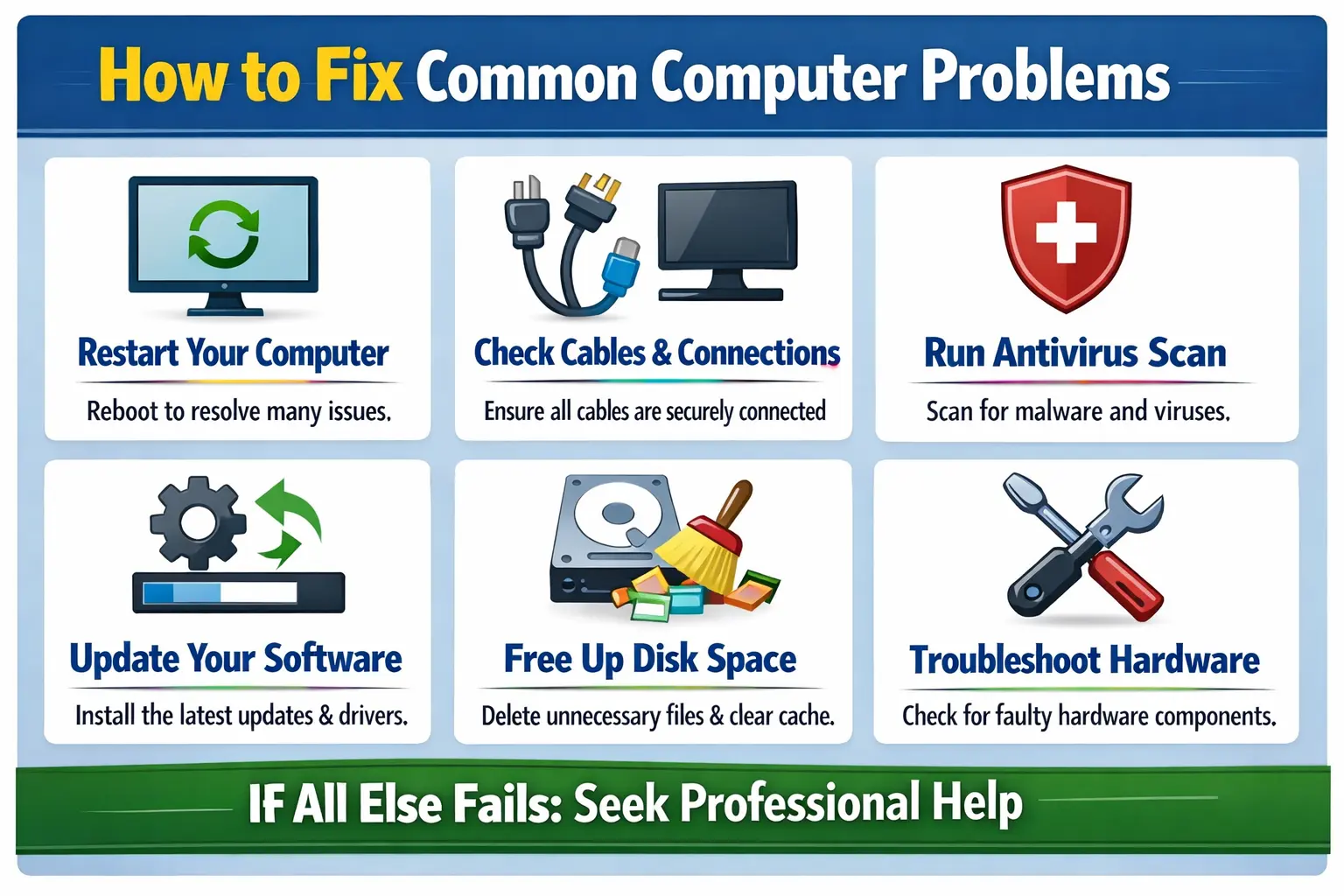 How to Fix Common Computer Problems